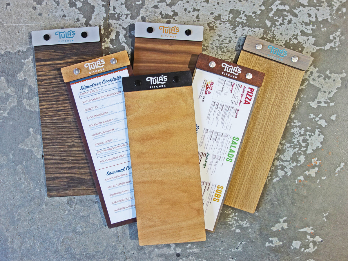 004 Custom Wood Food Menu & Cocktail Boards – Gray Skunk Inc.