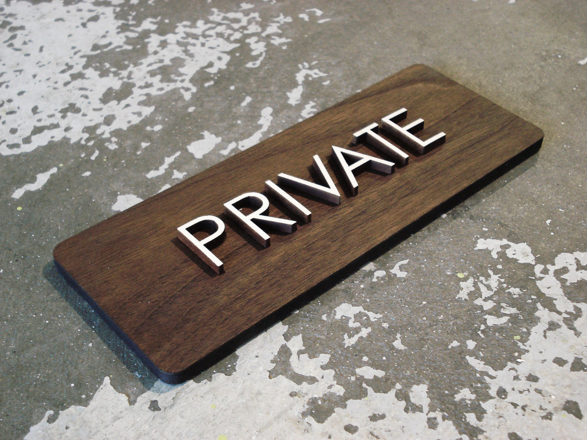063 Private Office Door Wood Sign – Gray Skunk Inc.