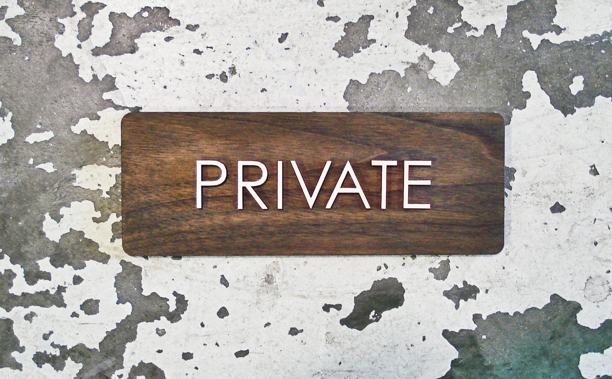 063 Private Office Door Wood Sign – Gray Skunk Inc.