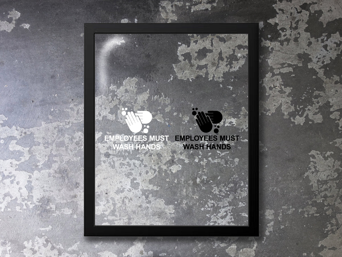 062 Hand Washing Bathroom Mirror Sticker – Gray Skunk Inc.